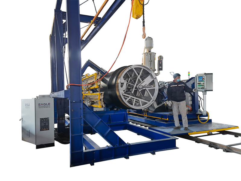 HDPE large diameter fitting winding machine - Buy krah pipe machine ...